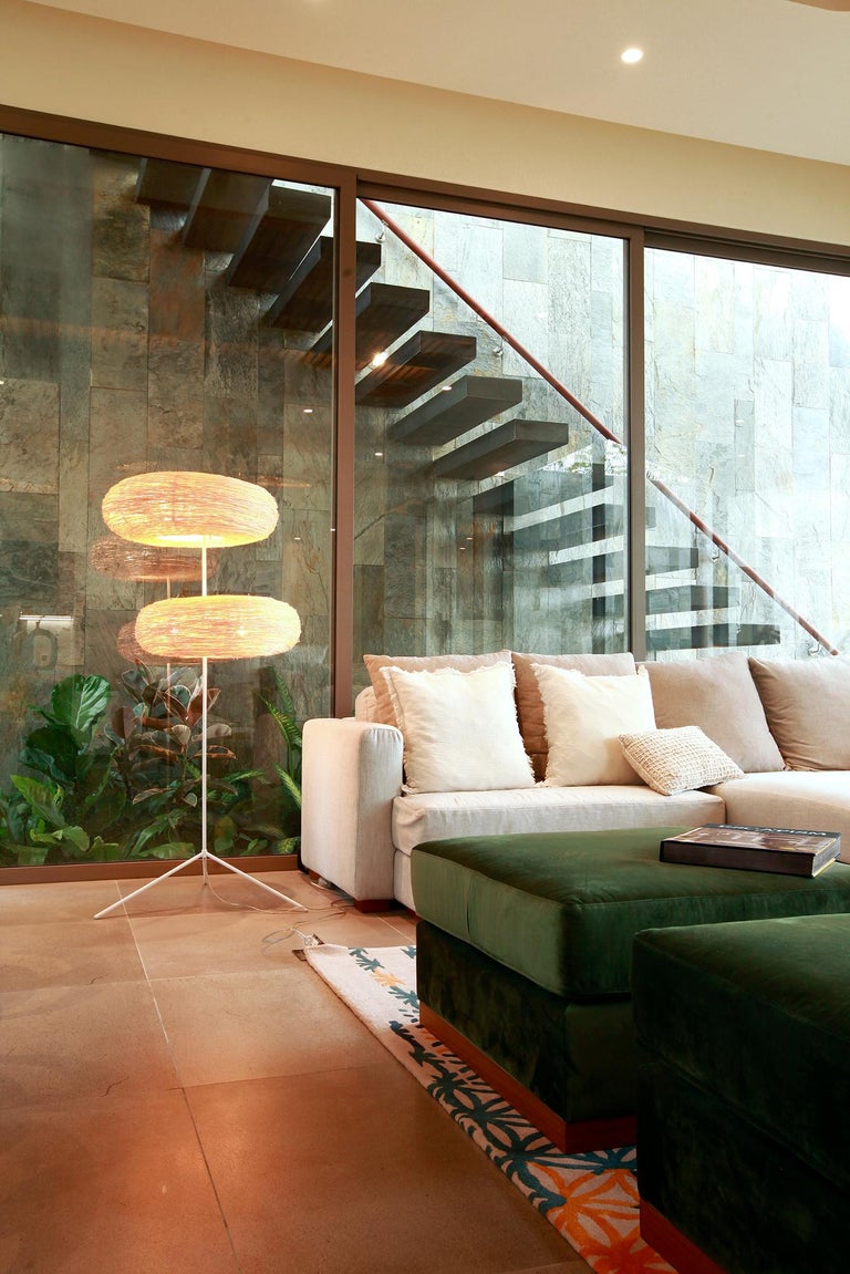 Double World by Ango, Double Rattan Hand-Woven Floor Lamp Design For ...