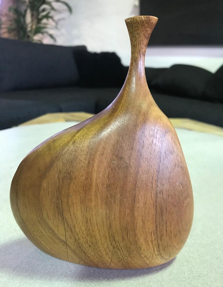 Doug Ayers Signed Wood Turned Weed Vase Vessel at 1stDibs | doug ayers vase