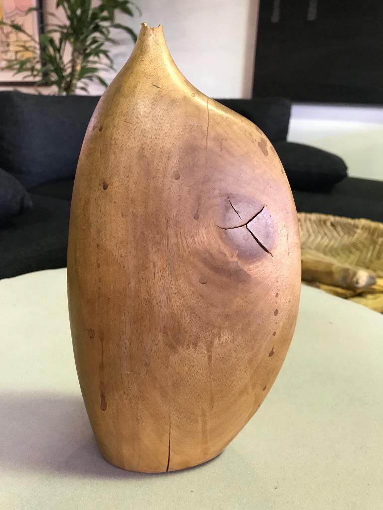 Doug Ayers Signed California Artist Large Organic Wood Turned Weed Vase ...