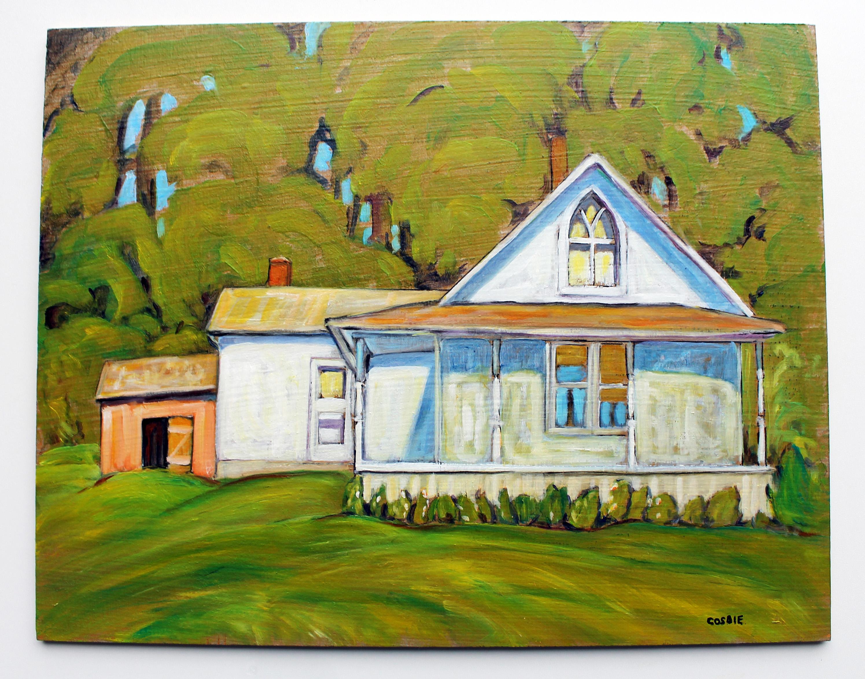 Doug Cosbie - American Gothic House, Oil Painting For Sale at 1stDibs