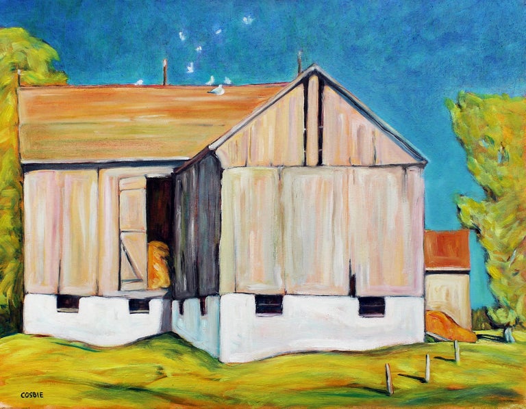 Doug Cosbie - Pennsylvania Dairy Barn, Oil Painting For Sale at 1stDibs
