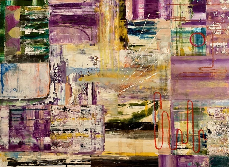 Doug Frohman - "Burst" Abstract Oil Painting For Sale at 1stDibs