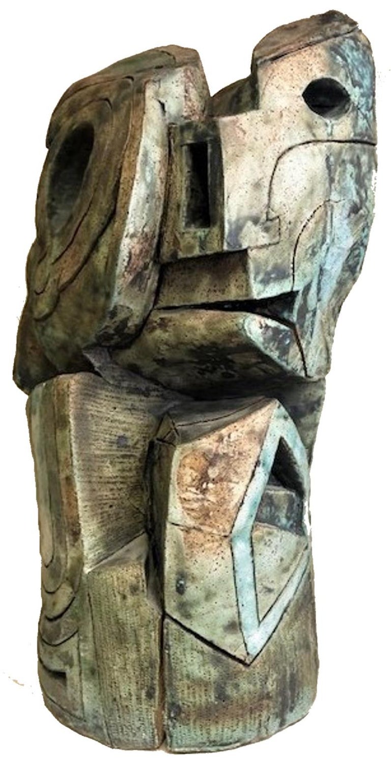 Doug Rochelle, 3 Faces, American Abstract Expressionist Ceramic ...
