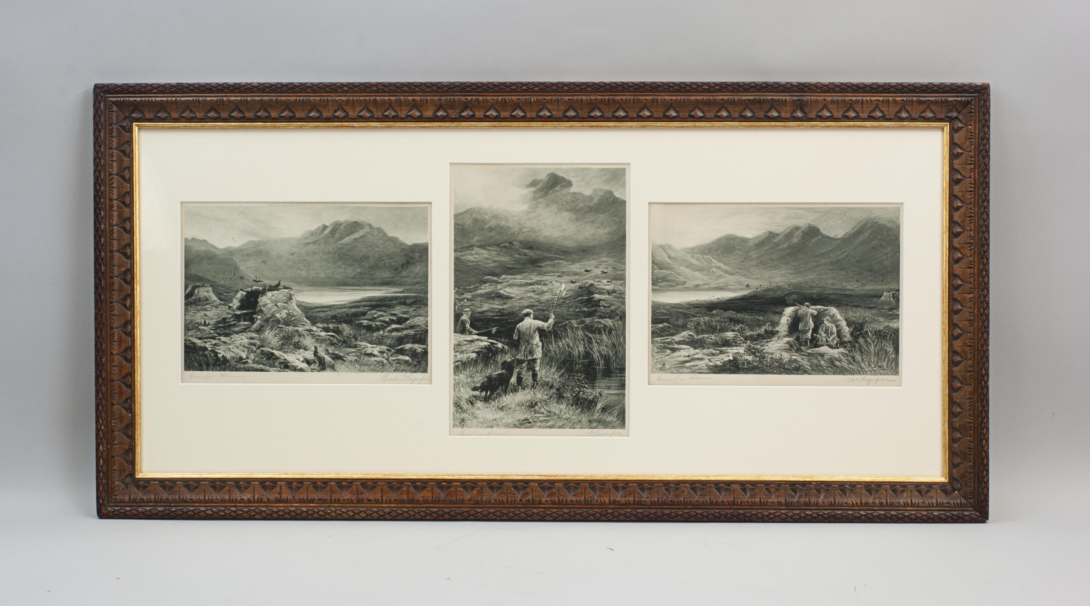 Tree Grouse, Partridge Shooting Engravings By Douglas Adams ...