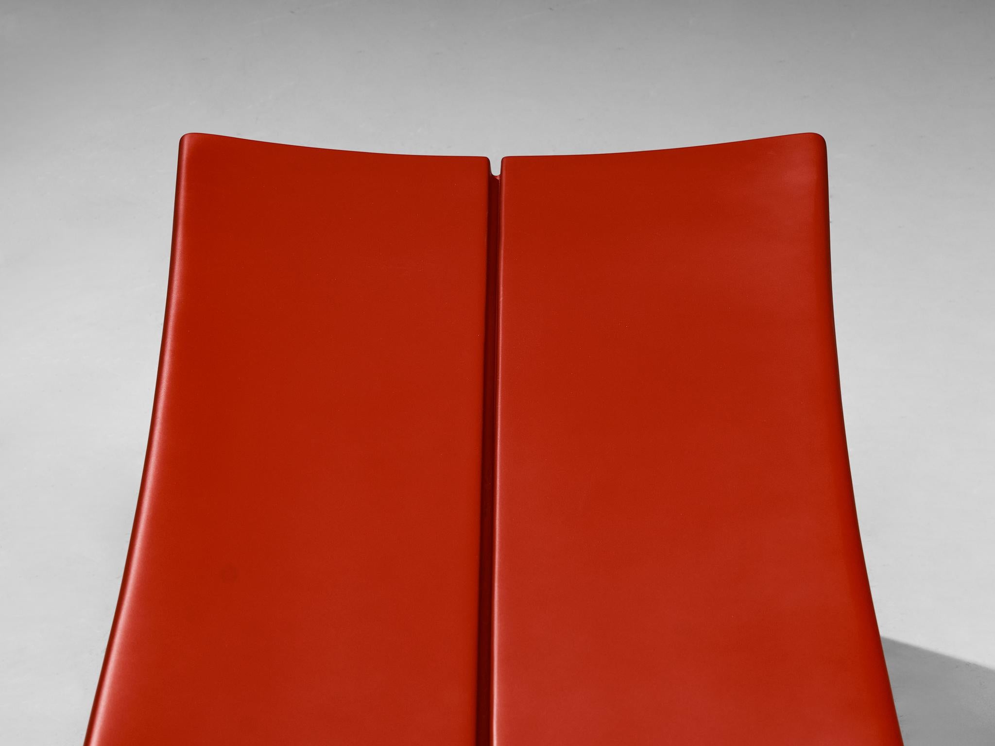 Douglas Deeds for Architectural Red Fiberglass Bench For Sale at 1stDibs