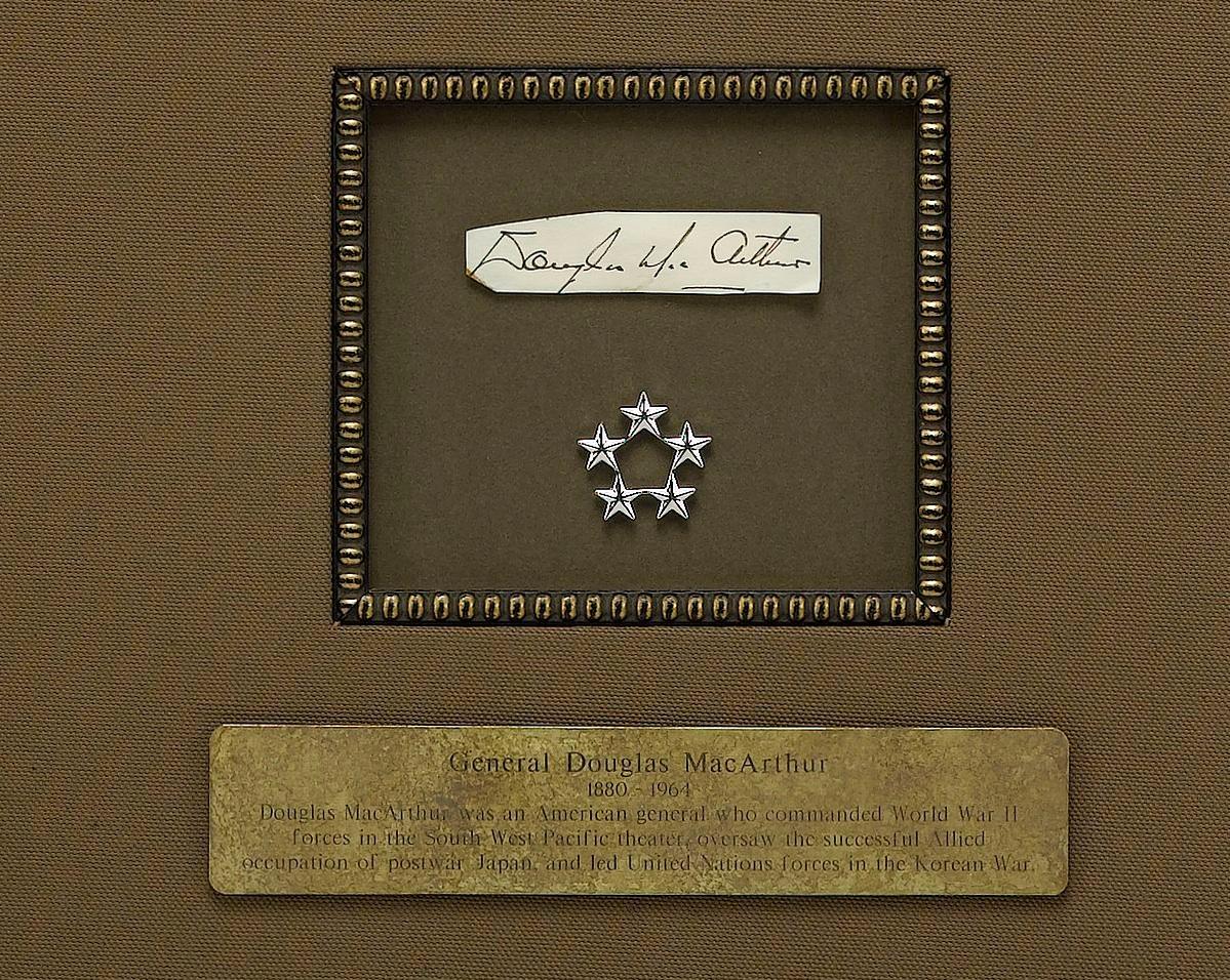 WWII General Douglas MacArthur Signature Collage For Sale at 1stDibs ...