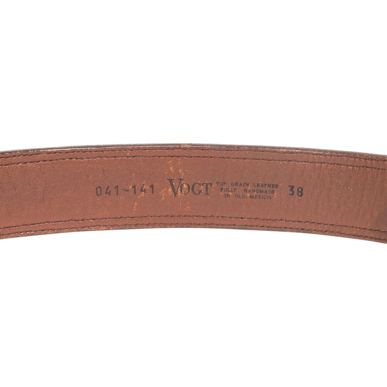 Douglas Magnus Sterling Buckle on Vogt Belt For Sale at 1stDibs