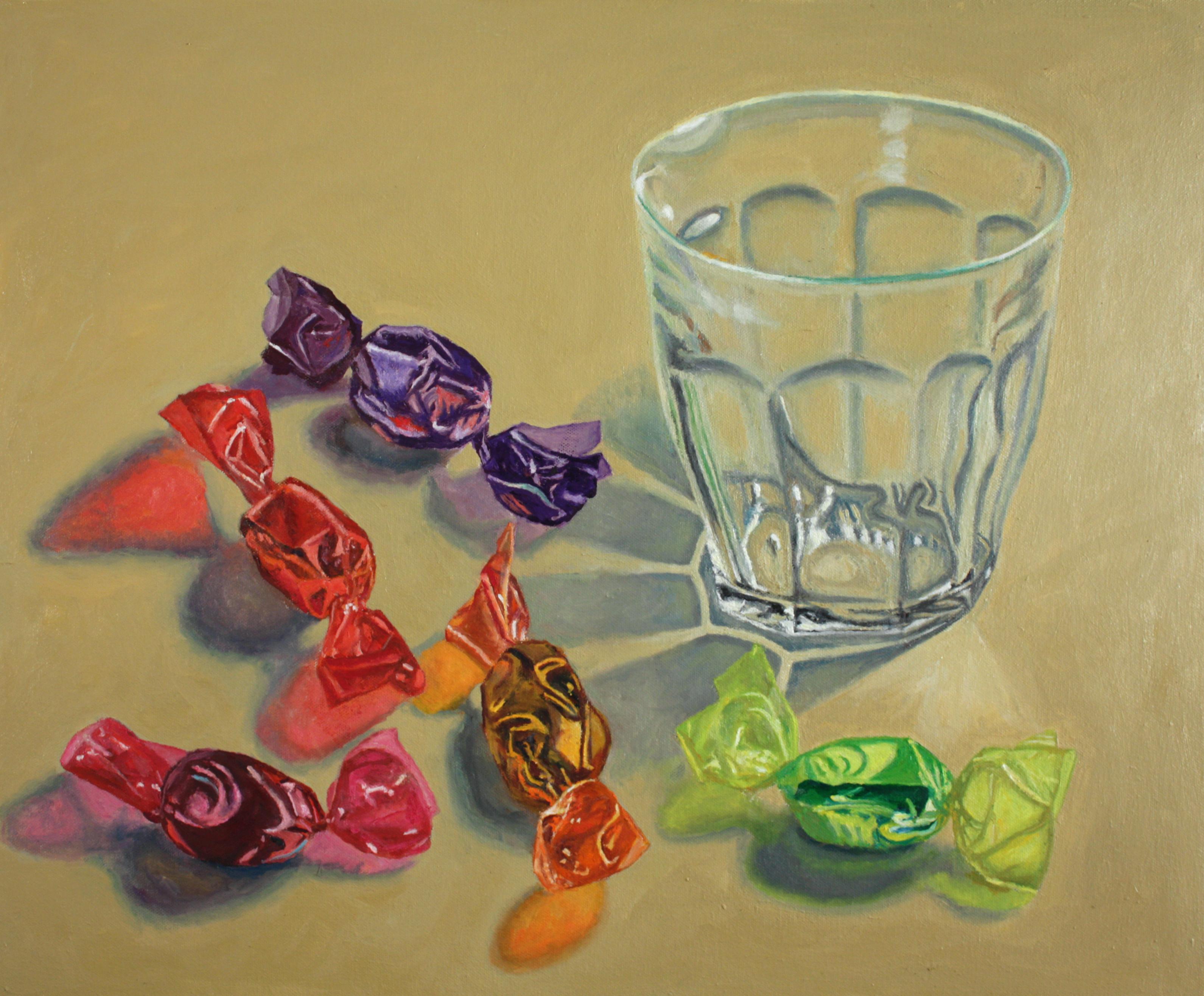 Douglas Newton - Cherub and Clock, realistic contemporary still life ...