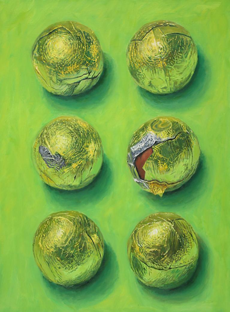 Douglas Newton - Green and Gold, colourful super realism sweets food ...