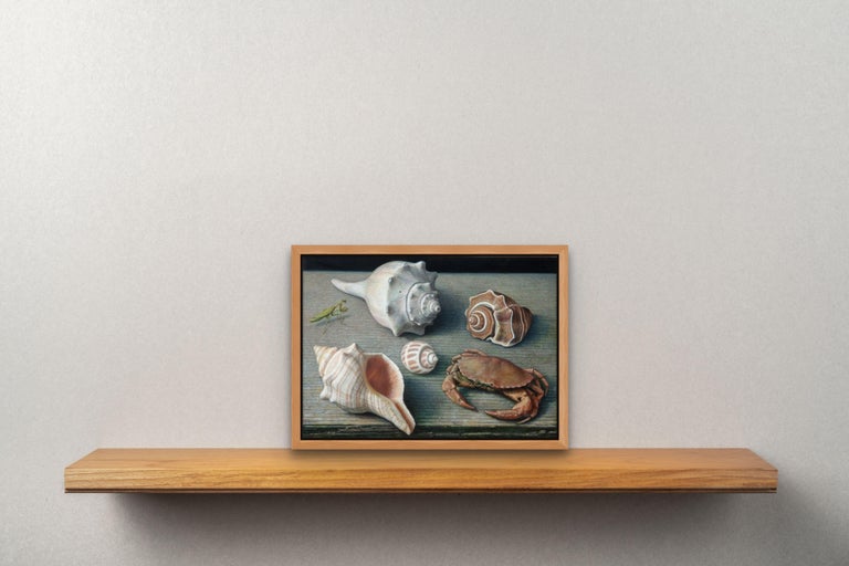 Douglas Safranek - Touch of Green, surrealist egg tempera on panel ...