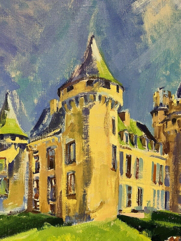 Douglas Stuart Allen - Large French Impressionist Oil Huge Old Chateau ...