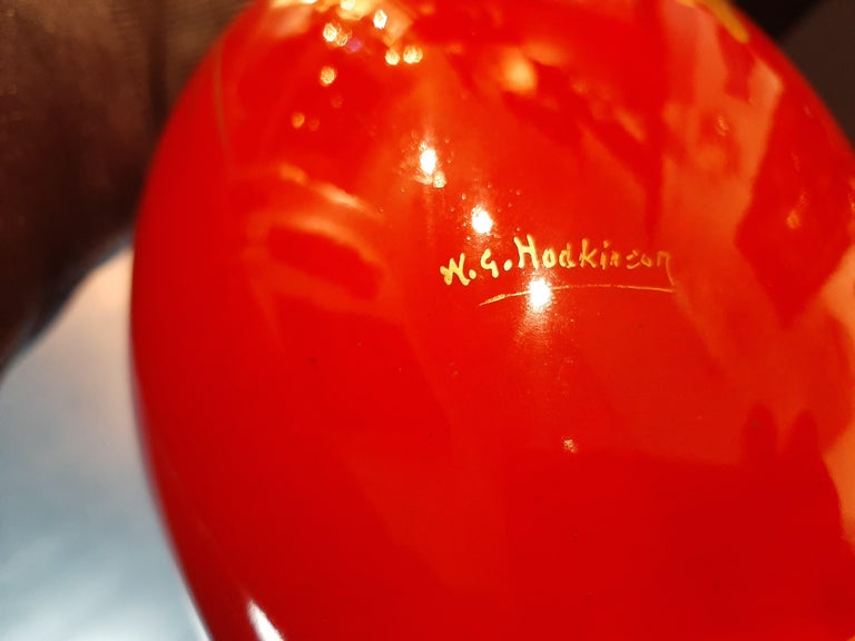 Doulton and Co. Art Nouveau Vase Painted by W. Ģ. Hodkinson, 1891-1902 ...