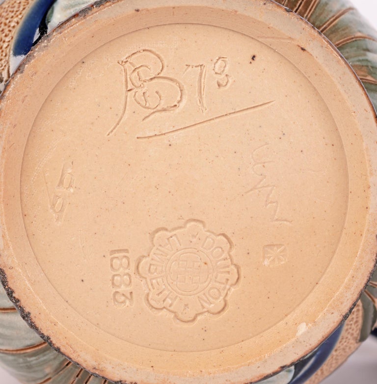 Doulton Lambeth Aesthetic Movement Slip Decorated Mug by Alice E Budden ...