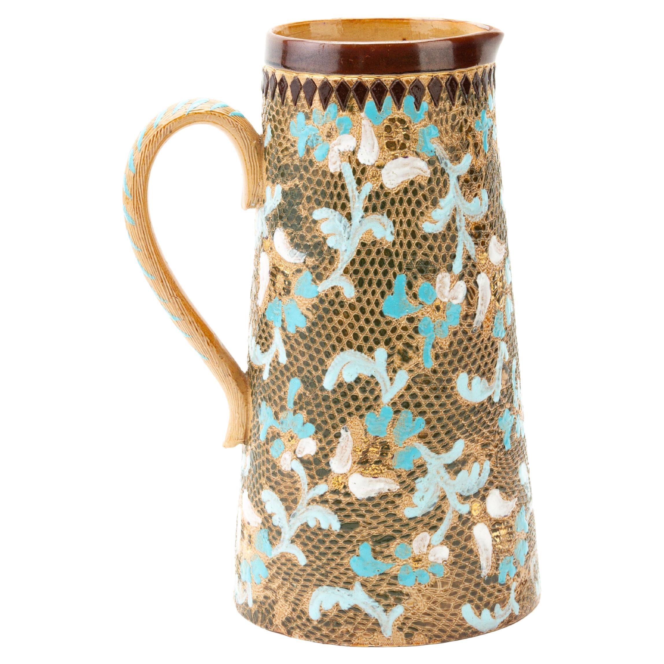 Doulton Lambeth Stoneware Pitcher Jug 19th Century For Sale at 1stDibs