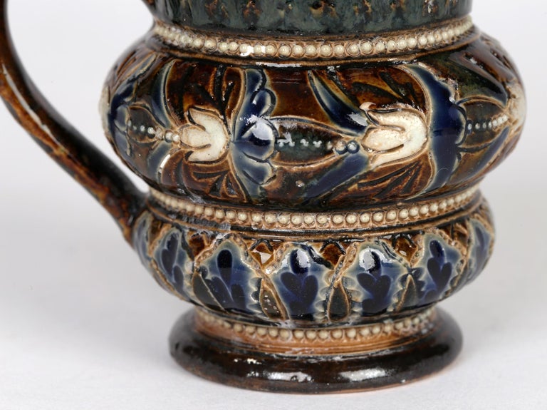 Doulton Lambeth Silver Plate Mounted Mustard Pot by Emily Partington ...