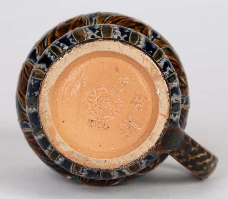 Doulton Lambeth Silver Plate Mounted Mustard Pot by Emily Partington ...