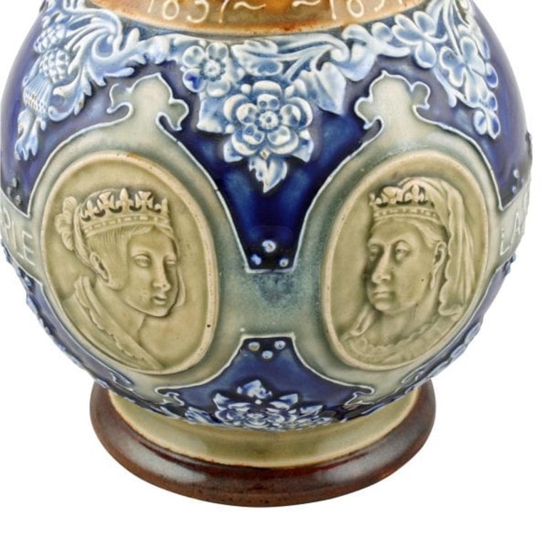 Doulton Lambeth Victoria Jubilee Jug, 19th Century For Sale at 1stDibs