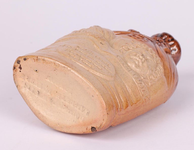 Doulton and Watts Mr and Mrs Caudle Salt Glazed Gin Flask For Sale at ...