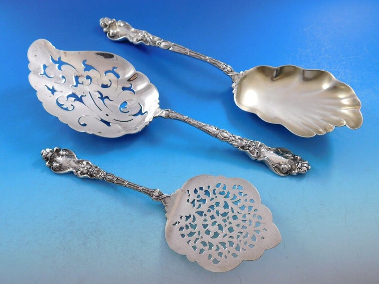 Douvaine by Unger Sterling Silver Flatware Set Service 144 Pieces ...
