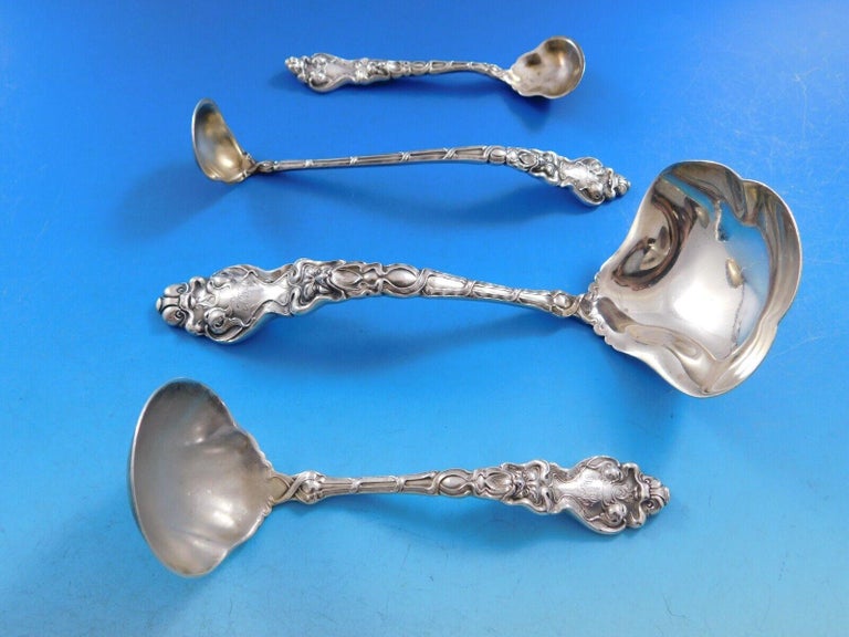 Douvaine by Unger Sterling Silver Flatware Set Service 144 Pieces ...