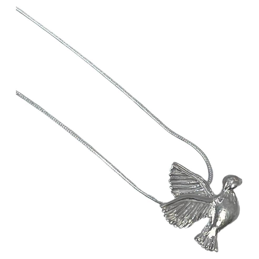 Dove Chain Necklace Gold Heart Silver Ruby Victorian Style Animal ...