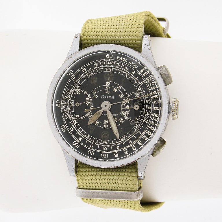 DOXA Manual Multi Scale Chronograph Steel Wrist Watch NATO Strap ...