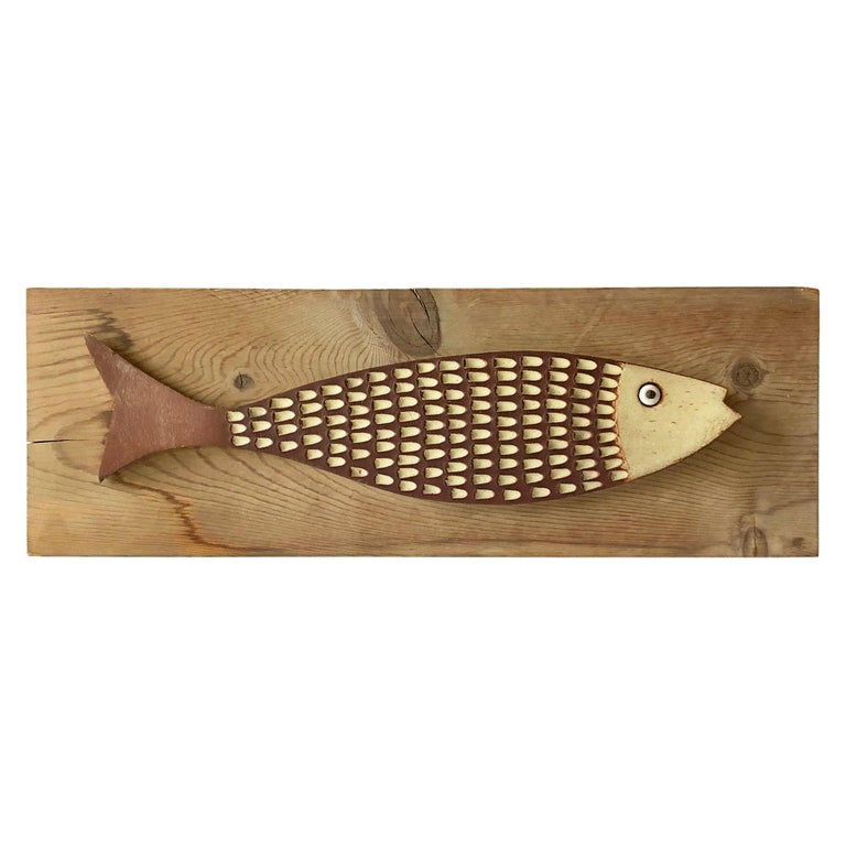 Doyle Lane California Studio Ceramic Fish Plaque Sculpture at 1stDibs