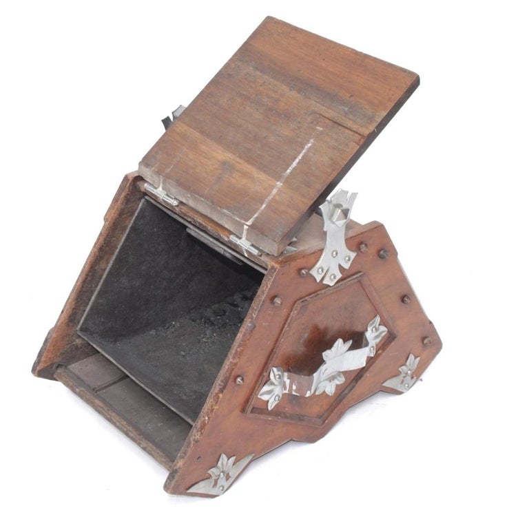 Dr C Dresser Attri, Aesthetic Movement Walnut Coal Scuttle with ...