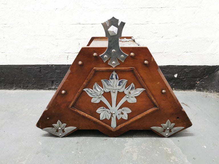 Dr C Dresser Attri, Aesthetic Movement Walnut Coal Scuttle with ...