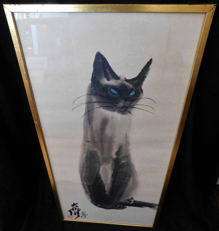 Dr. David Kwo Da-Wei Limited Edition Chinese Lithograph "Sheba Siamese ...