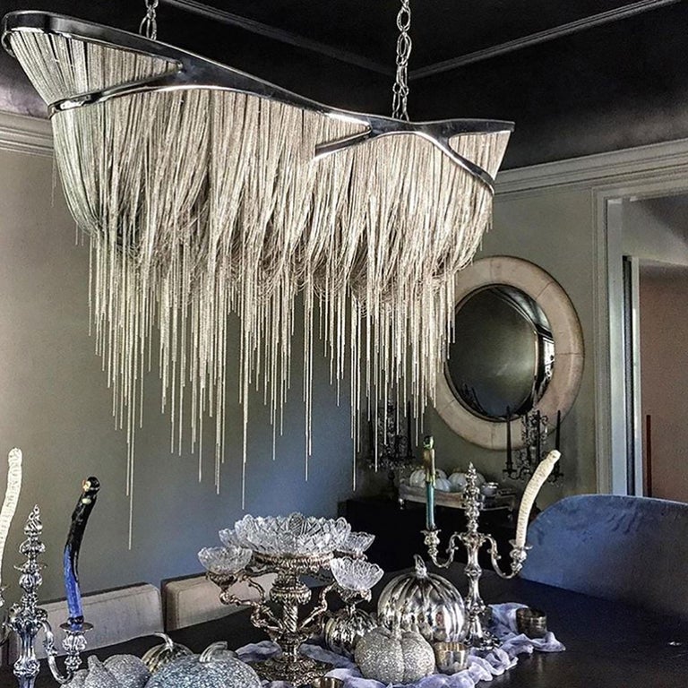 Dragon Chandelier: Elegant, Draped Chandelier in Bronze or Stainless ...