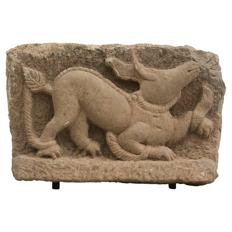 Dragon "Mythical Beast" Sandstone Relief For Sale at 1stDibs