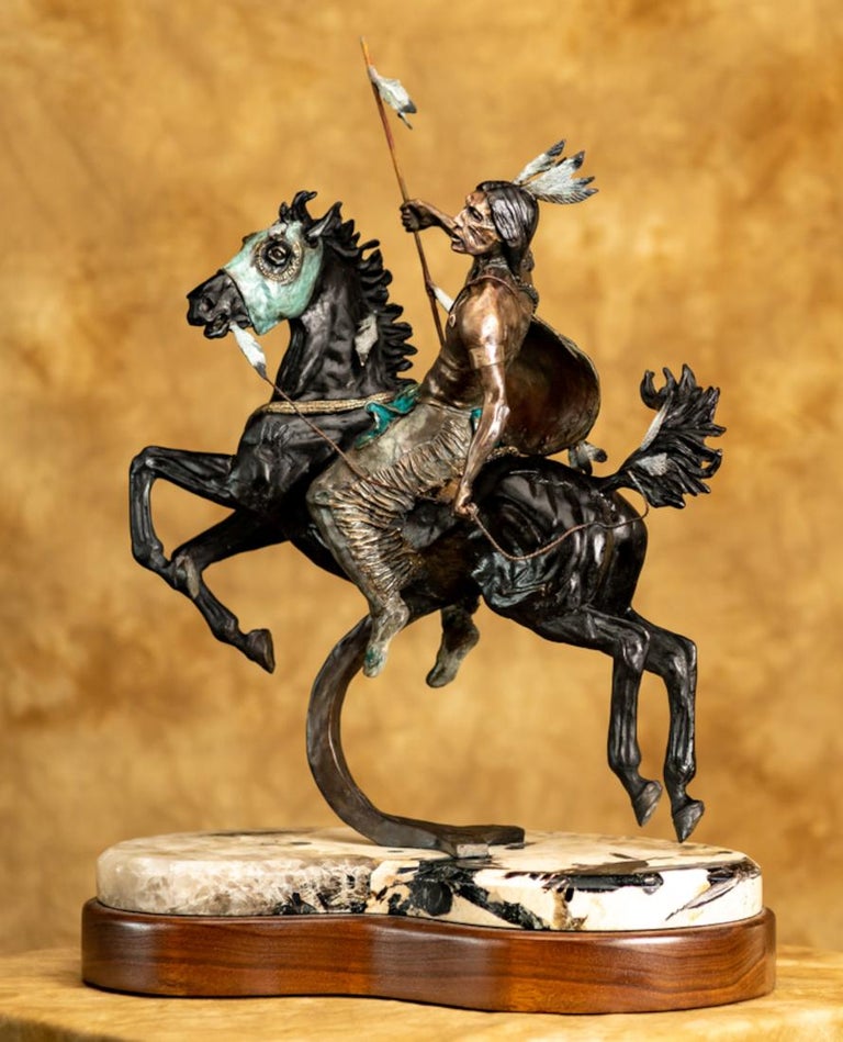 Drake - "COMANCHE SPIRIT" SIZE: 22 X 18 X 10 BRONZE For Sale at 1stDibs