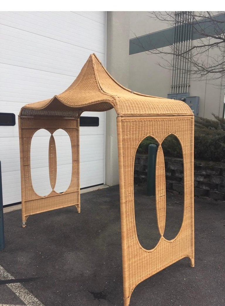 Dramatic Architectural Rattan Canopy at 1stDibs