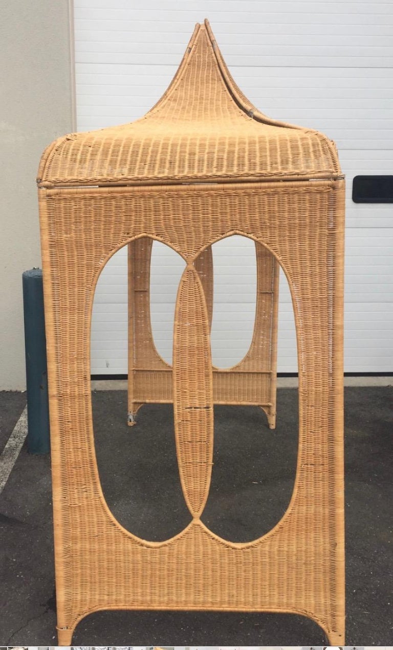 Dramatic Architectural Rattan Canopy at 1stDibs