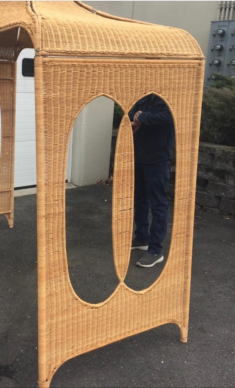 Dramatic Architectural Rattan Canopy at 1stDibs