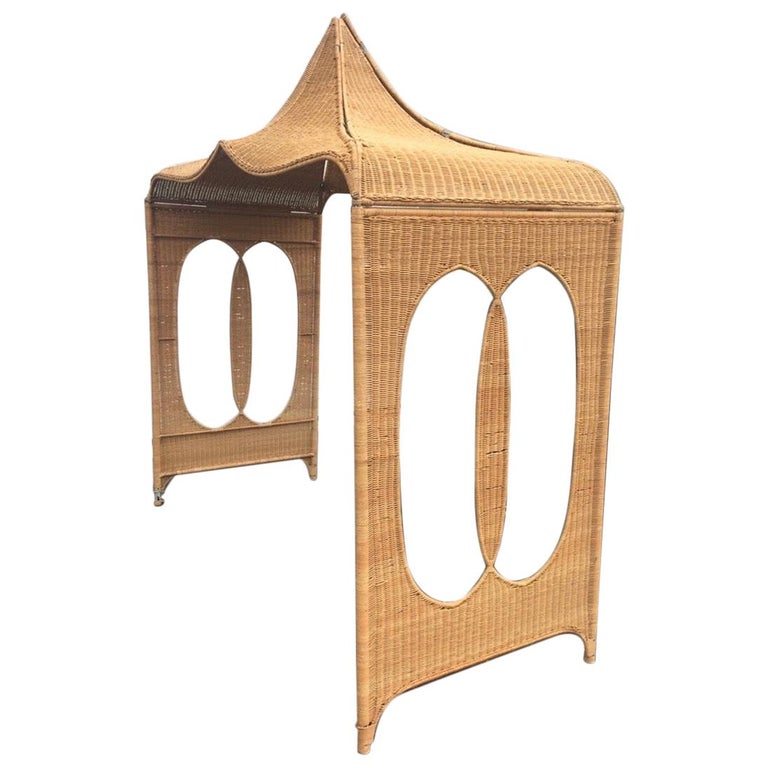 Dramatic Architectural Rattan Canopy at 1stDibs