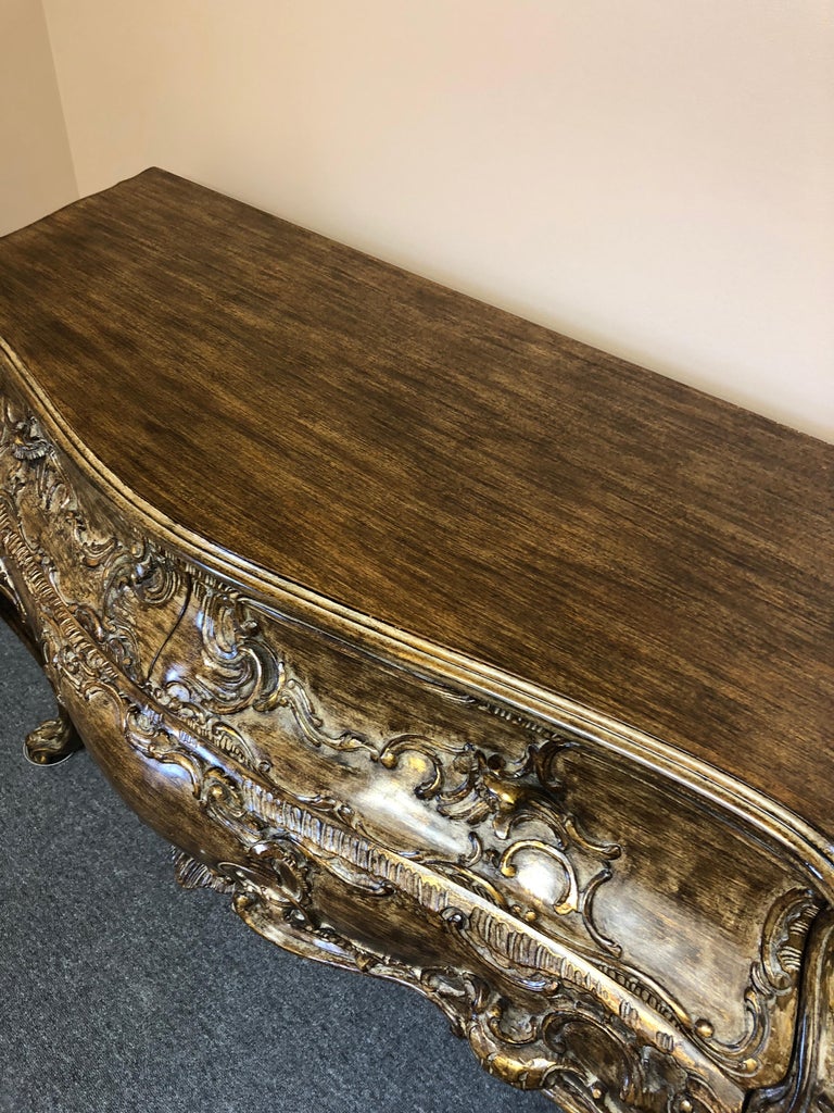 Dramatic Carved Giltwood Italian Bombay Chest Commode by Invincible For ...