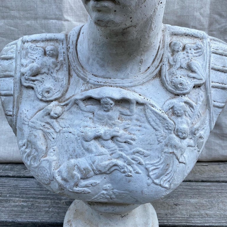 Dramatic French Renaissance Style Caesar Male Bust Statue Sculpture at ...