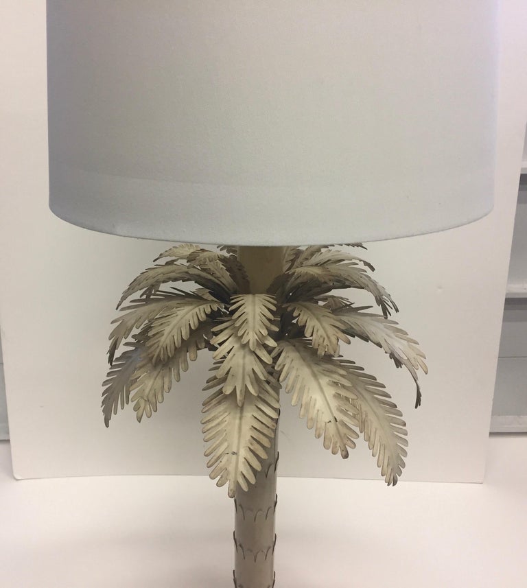Dramatic Painted Tole Palm Tree Lamp at 1stDibs