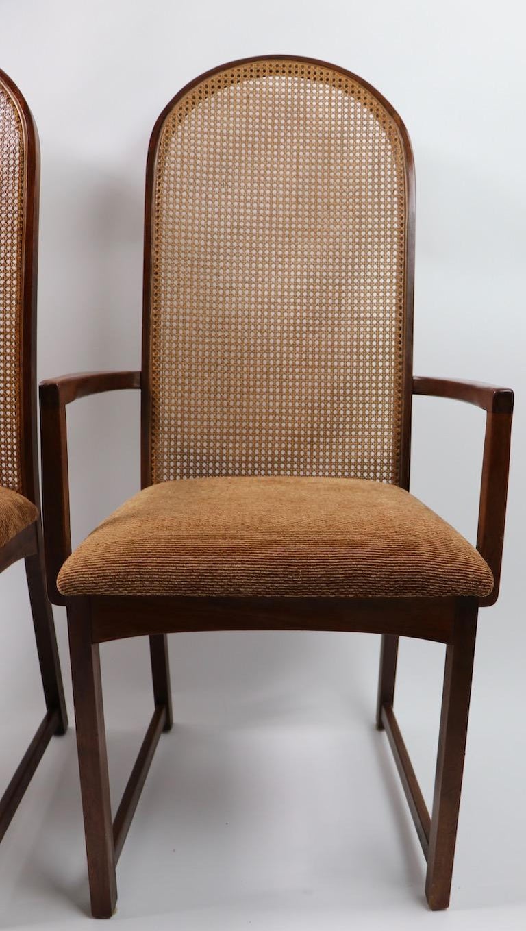Dramatic Set of 5 High Back Dining Chairs at 1stDibs