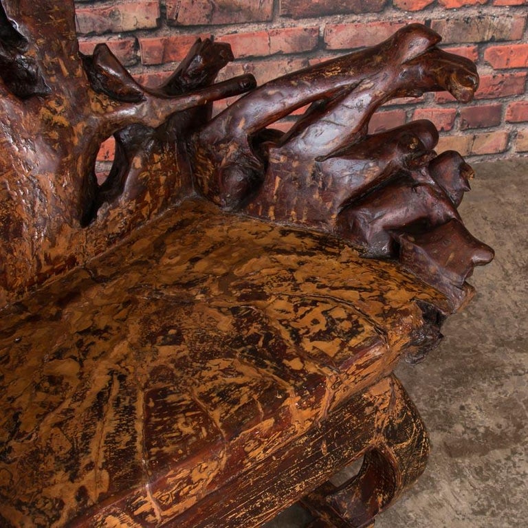 Dramatic Vintage Root Wood Chair with Live Edge at 1stDibs