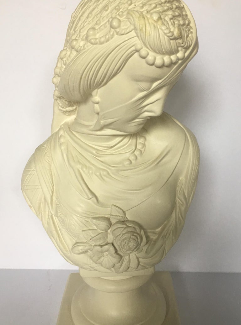 Draped Veil Female Bust Sculpture by Alva Studios at 1stDibs