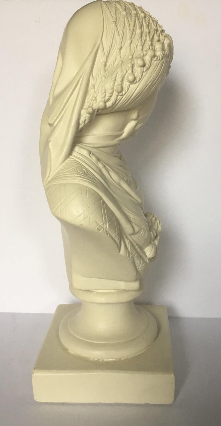 Draped Veil Female Bust Sculpture by Alva Studios at 1stDibs