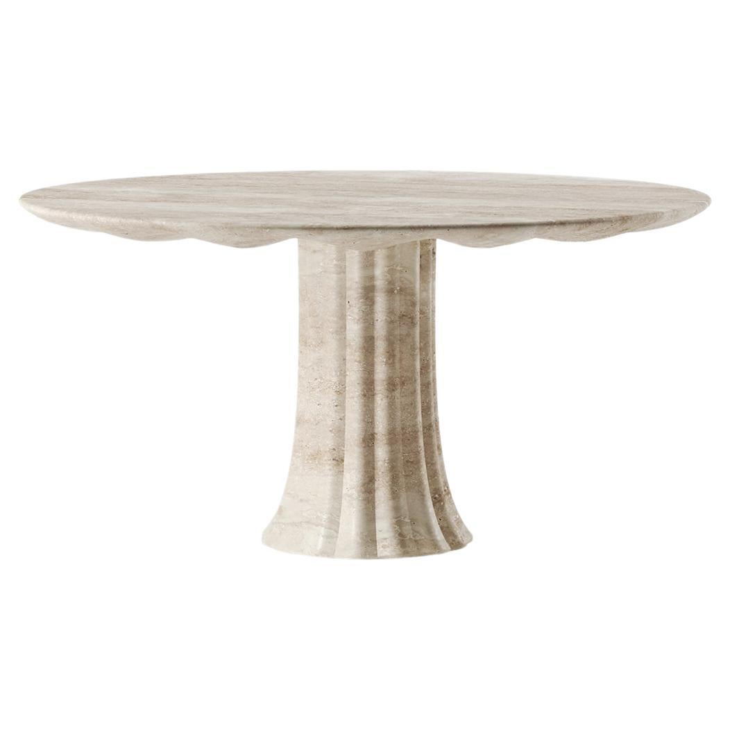 Drapery Table in Travertine 130cmx78cm For Sale at 1stDibs