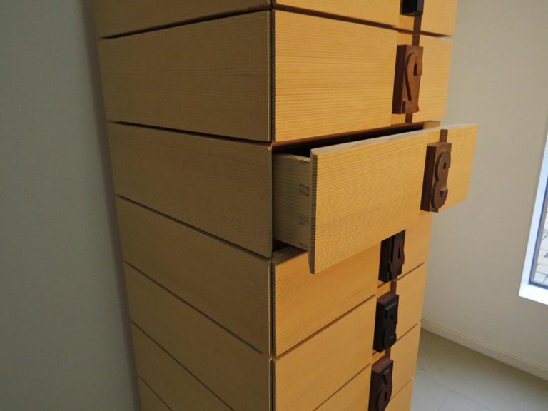 Drawer Tower "Excel" Solid Wood For Sale at 1stDibs