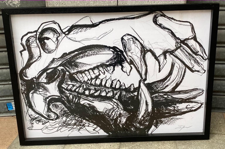 Drawing by Sonia Lalic Grease Pencil Drawing For Sale at 1stDibs