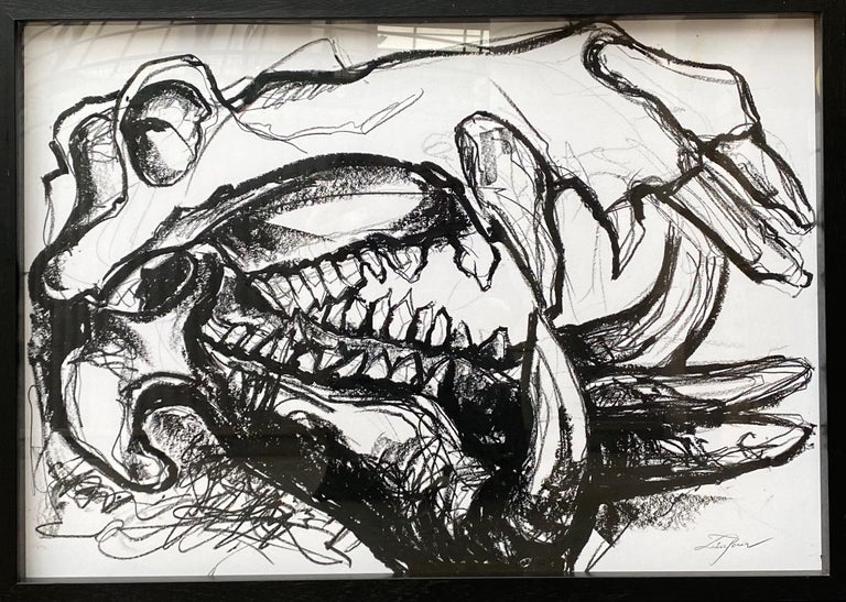 Drawing by Sonia Lalic Grease Pencil Drawing For Sale at 1stDibs