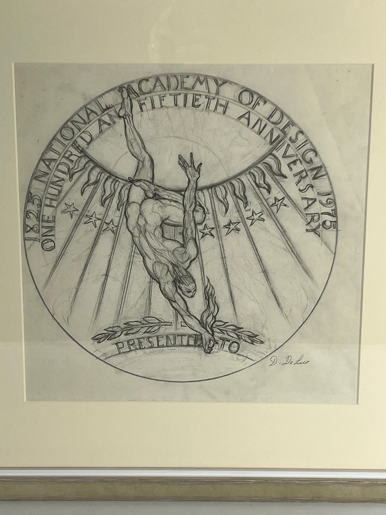 Drawing of 150th Anniversary Medal for The National Academy of Design ...