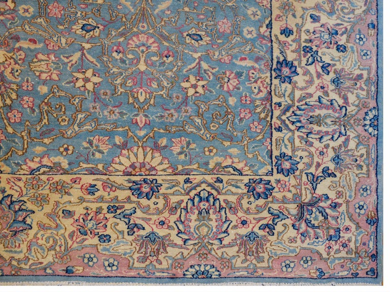 Dreamy Early 20th Century Kirman Rug For Sale at 1stDibs